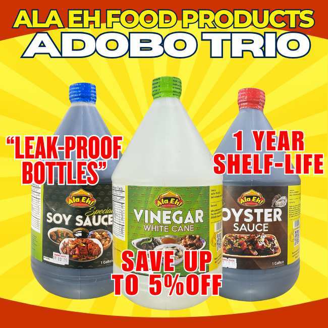 Ala Eh Food Products Adobo Gallon TRIO 3 (Soy sauce, Oyster, White ...