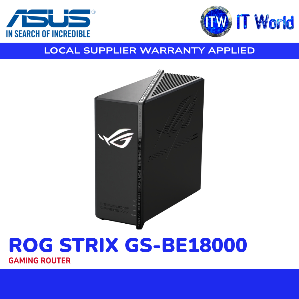 ASUS ROG STRIX GS-BE18000 Gaming Router | Tri-Band WiFi 7 / 18,000Mbps ...