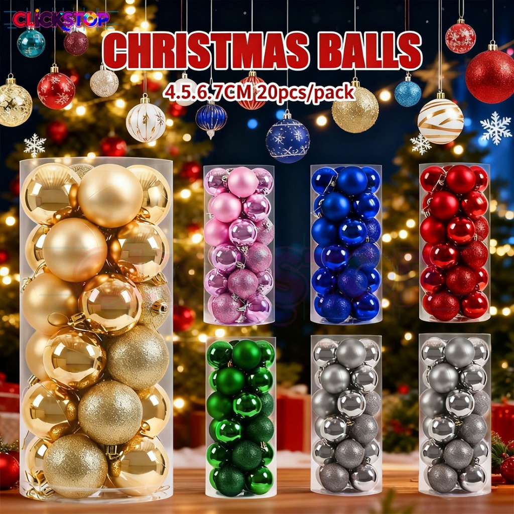 Christmas Balls 4/5/6/7CM Christmas Tree Decor Christmas Decor Balls ...