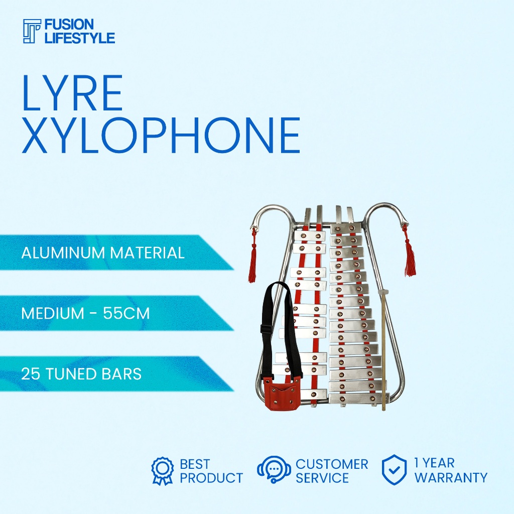 DJ Scorpio LYRE XYLOPHONE - (Medium) with Free Bag, Lyre Beater, Strap ...