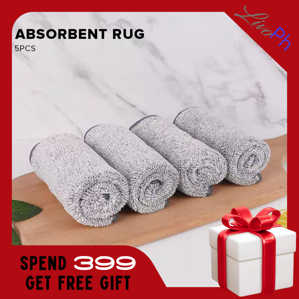 LOCAUPIN 5pcs Multipurpose Cleaning Cloth Remove Oil Stain Kitchen Dish ...