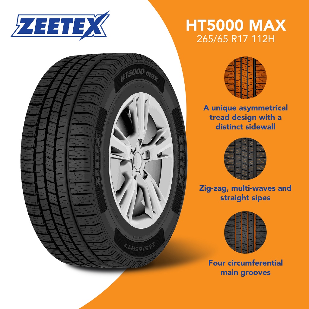 ZEETEX HT5000 Max 265/65 R17 112H Premium Highway Terrain Tire | Shopee ...
