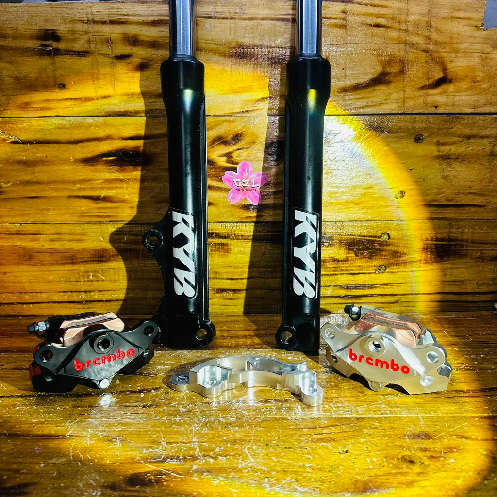 Mio Black Assy Front shock (FREE KYB STICKER ) w/ 2pot DORAEMON Caliper ...