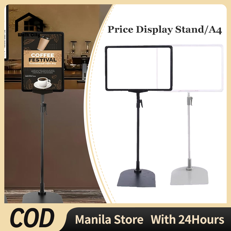 A4 Sign Holder Pedestal Floor Standing Signage Stand Advertising ...