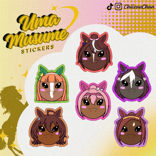 Uma Musume Pretty Derby Laminated and Waterproof Stickers | Shopee ...