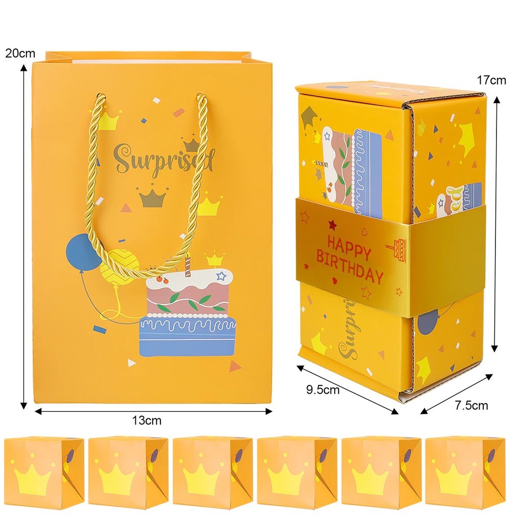Cash Explosion Gift Box DIY Folding Paper Box Money Birthday Creative ...