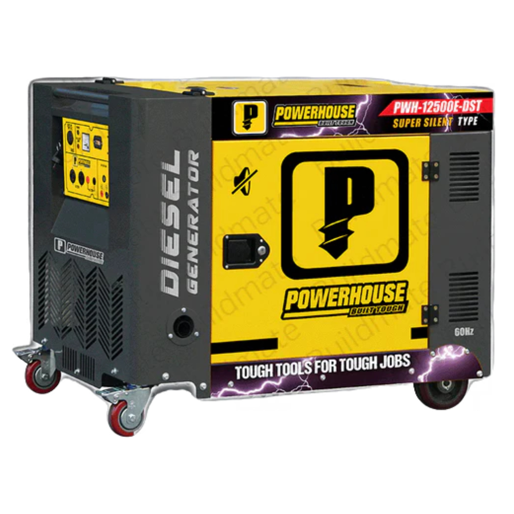 PowerHouse 9.5kVA/7.5kVA Silent Diesel Generator with Battery ...