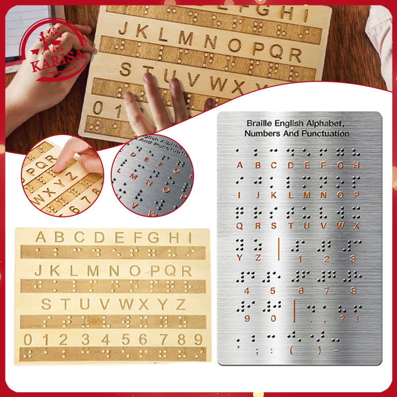 Braille Alphabet Board Numbers with Raised Dots Letters Numbers Blind ...