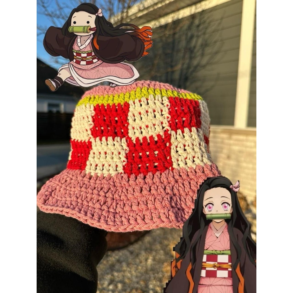 Crochet Nezuko Demon Slayer Hat | Shopee Philippines