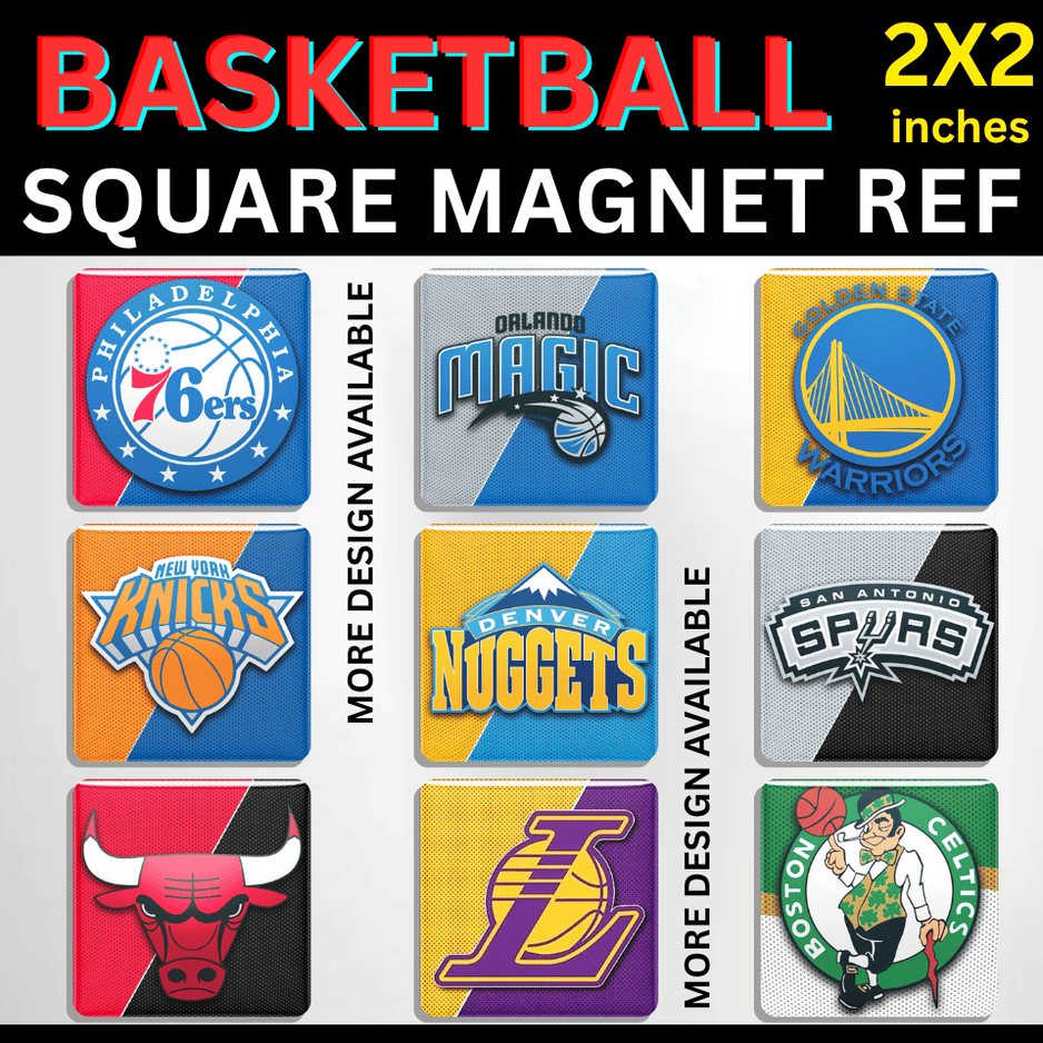 BASKETBALL TEAM QUALITY AND AFFORDABLE 2X2 SQUARE REF MAGNET | Shopee ...