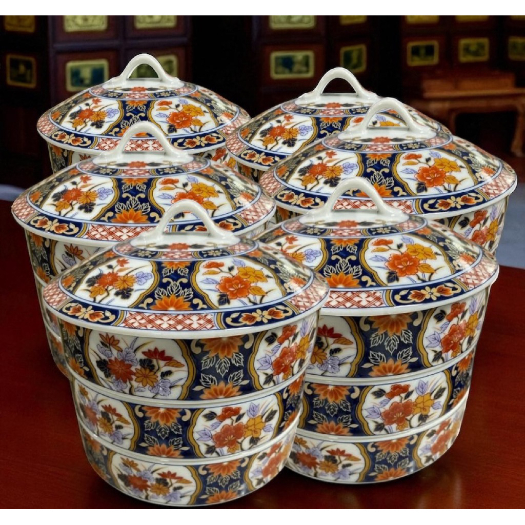 Japanese jubako/ oriental/ Ceramic Food Storage/Food Keeper/ made in ...
