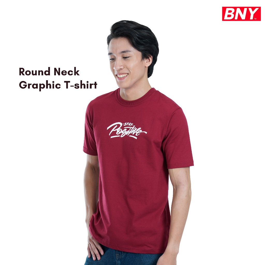 BNY Mens' Round Neck Graphic Tee (132) | Shopee Philippines