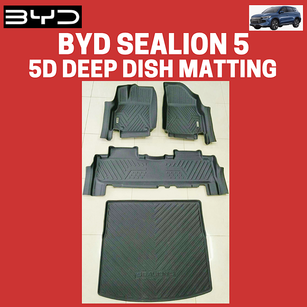 BYD SEALION 5 2025-2026 5D Premium Extended Deep Dish Matting Floor ...
