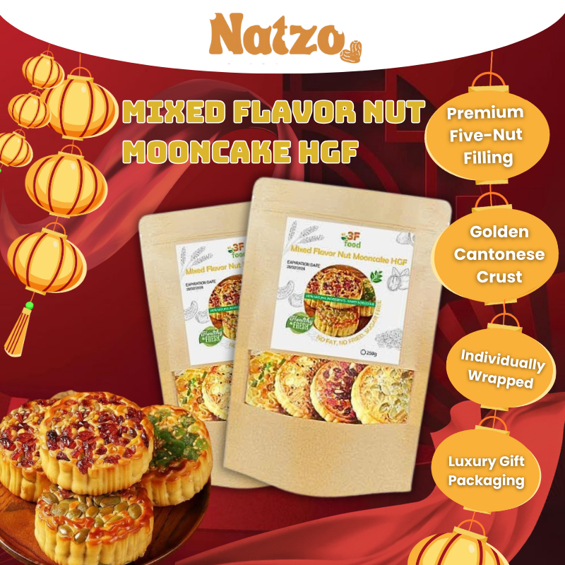 [ BIG SALE 50%] Remium Mixed Flavor Nut Mooncake 3F Food – Rich in Nuts ...