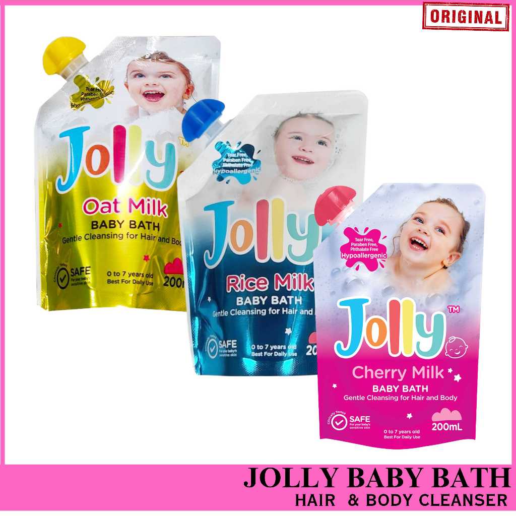 Jolly Baby Bath 200ml – Oat, Rice & Cherry Milk for Gentle ...