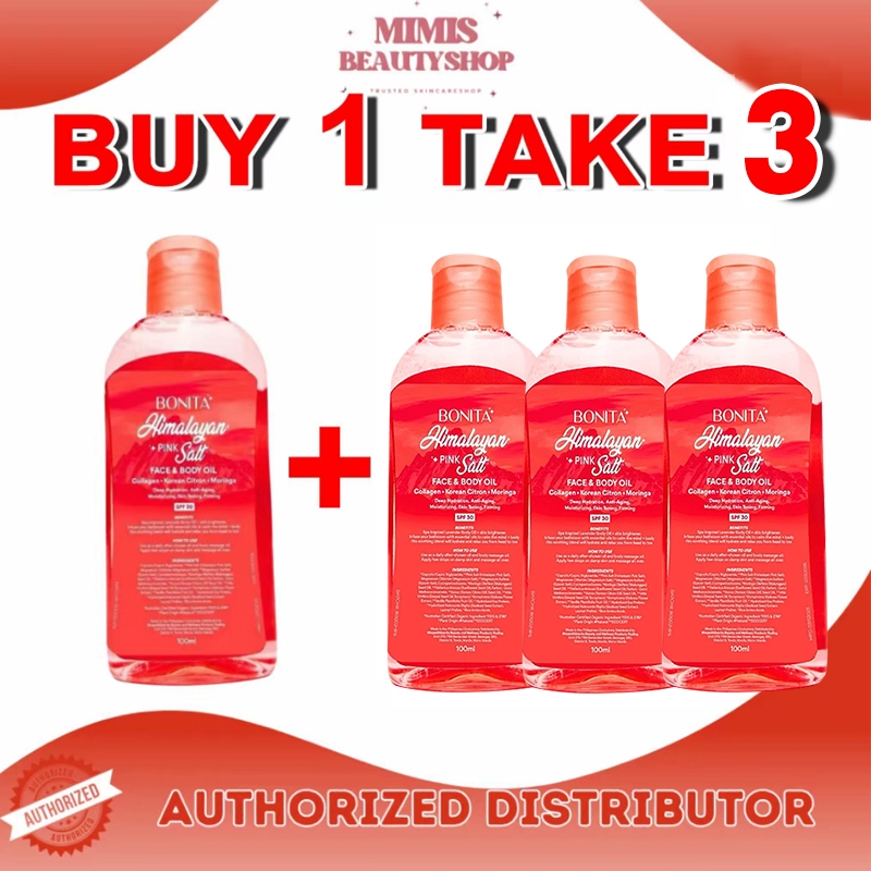 Buy 1 Take3 Bonita Himalayan Pink Salt Face & Body Oil With SPF30 Skin ...