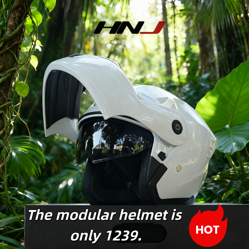 HNJ A4-001-MD Modular Helmet Full Face for Motorcycle Open Helmet Men ...
