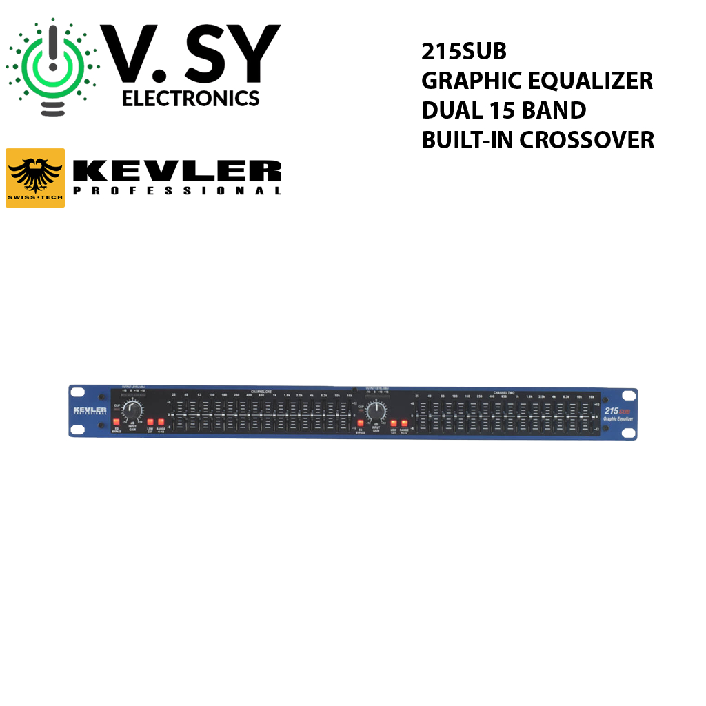 Kevler Professional 215SUB Dual 15 Band Built-In Crossover Graphic Equalizer | Shopee Philippines