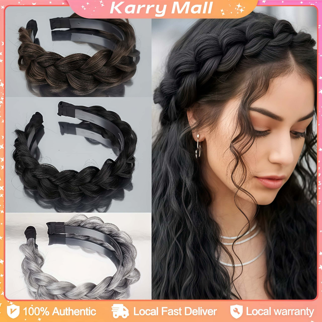 Wide-brimmed Wig Braid Hairband Easy to Wear Versatile Accessory for ...