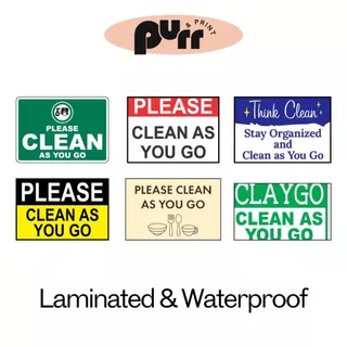Shop clean as you go signage for Sale on Shopee Philippines
