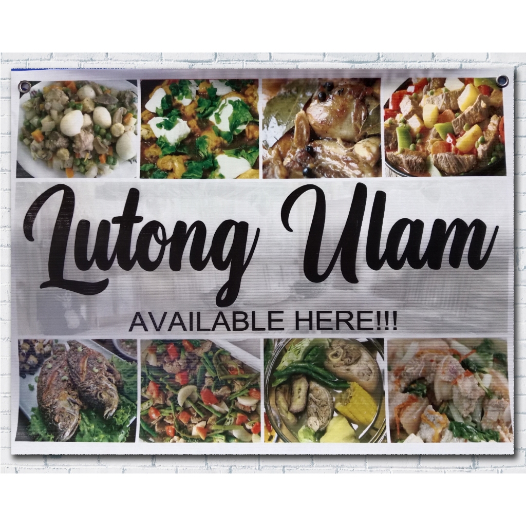 Lutong Ulam TARPAULIN SIGNAGE available size 18x24 inches 24x36 inches ...