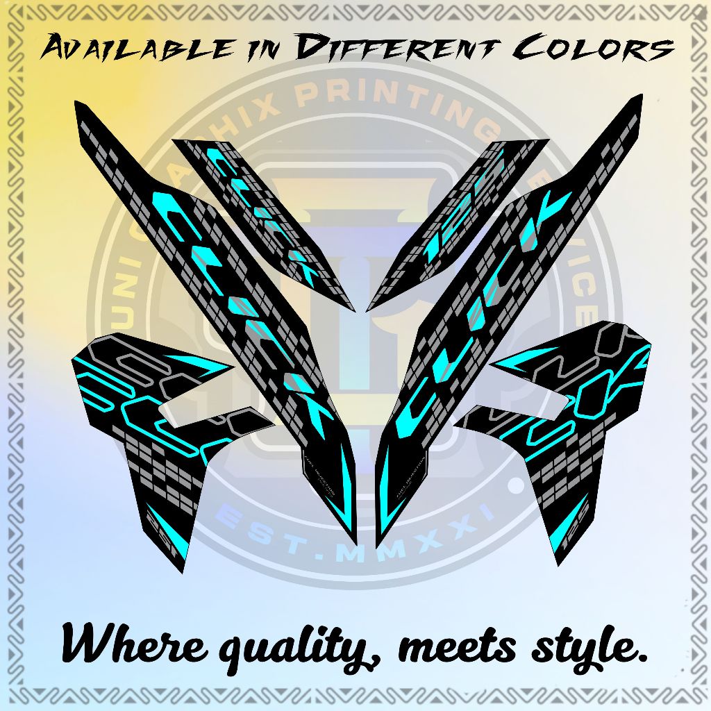 Click V3 New Indo Decals 2025 Black Series - High Quality Print ...