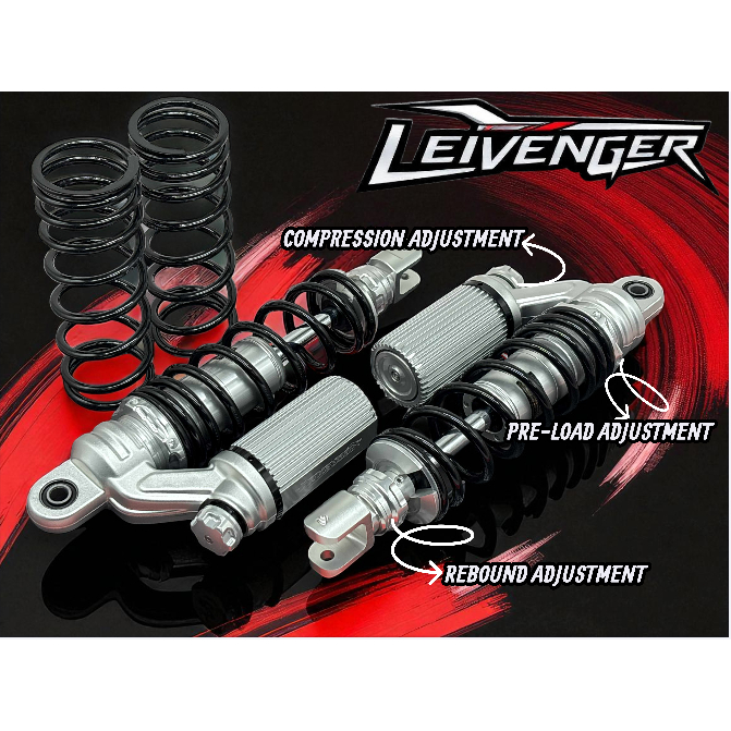 Leivenger V Series Rear Shock Suspension 300mm & 330mm (Mio, Beat ...