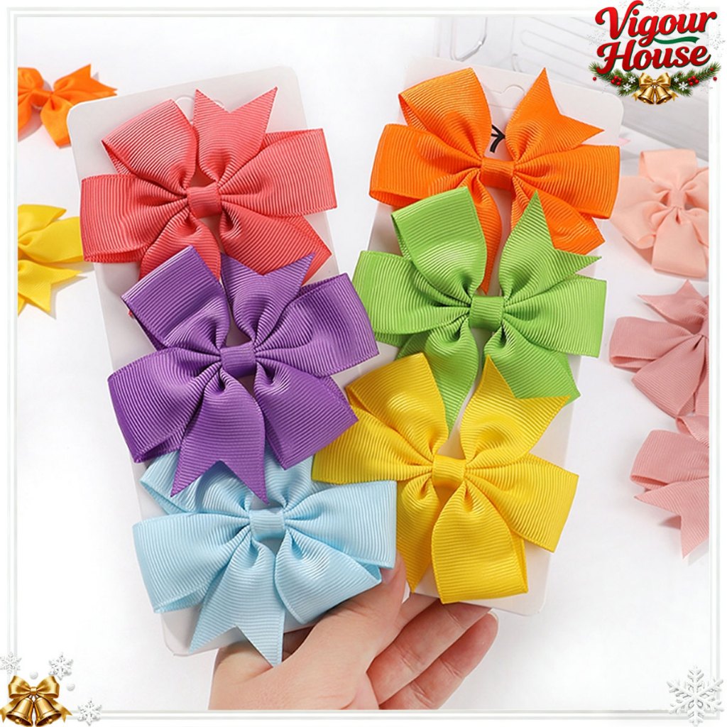 40 Pcs/Set Colorful Ribbon Bow Girls Hair Clip Cute and Beautiful Hair ...