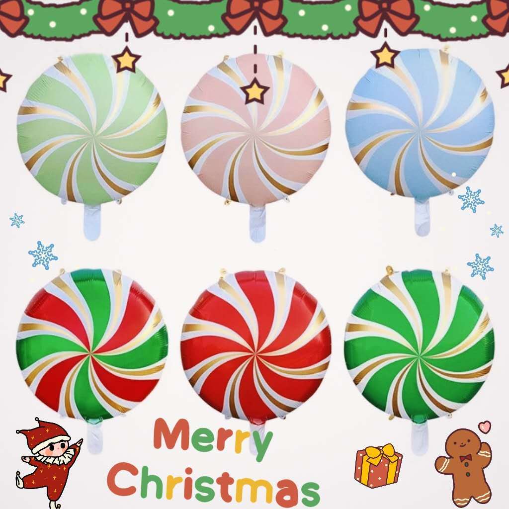 Merry Christmas Birthday theme 18 inches Gold Stamp Windmill party ...