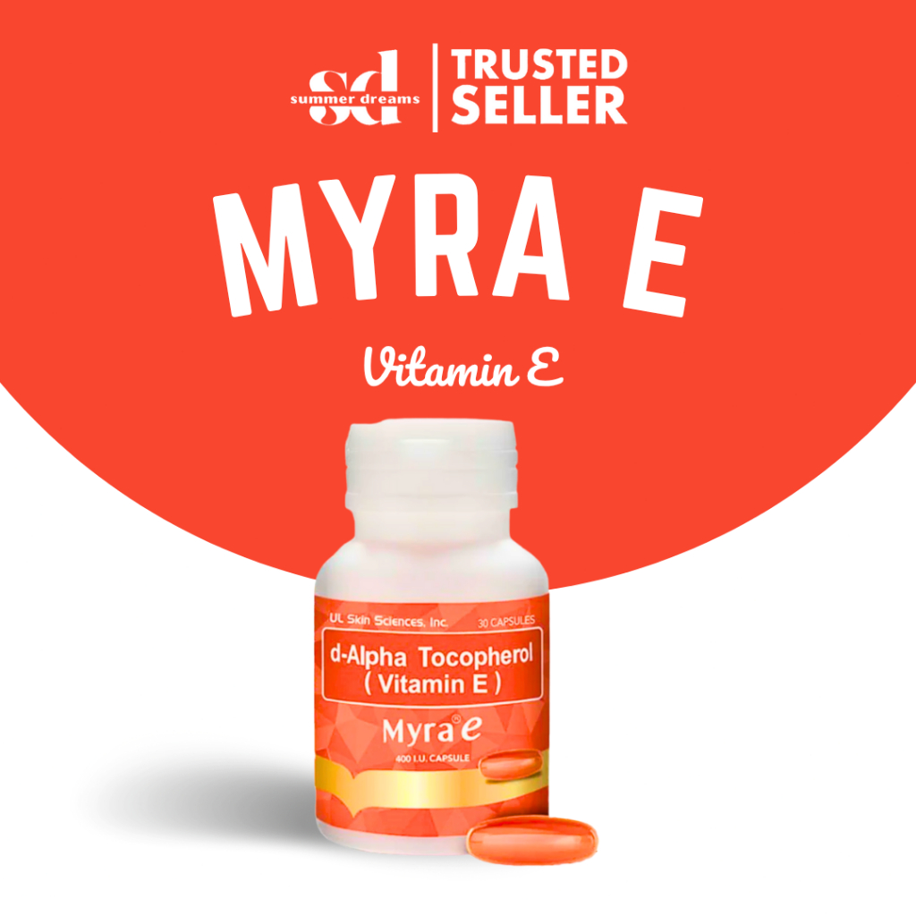 MYRA E 400 IU Natural Vitamin E 30 Capsules Multivitamins | Shopee ...