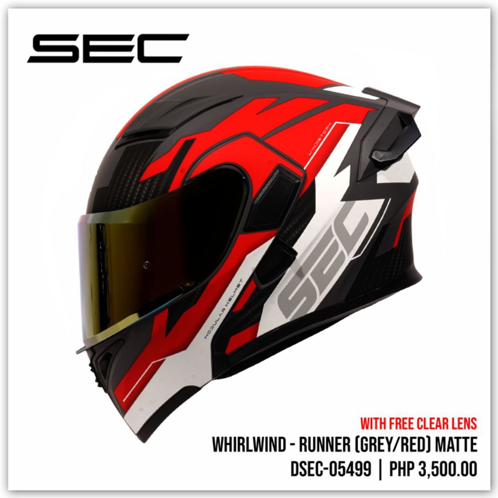 SEC WHIRLWIND RUNNER MODULAR DUAL VISOR | Shopee Philippines
