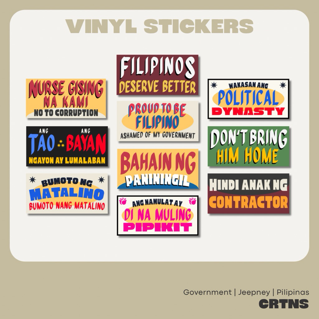 Government Pilipinas Election Jeepney Sticker | Vinyl Waterproof Matte ...