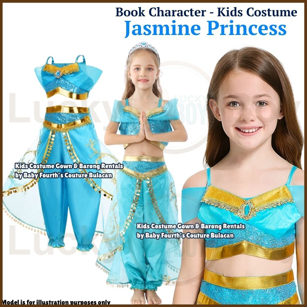 Book Character Movie Fairy Aladdin Jasmine Princess Costume for Kids ...