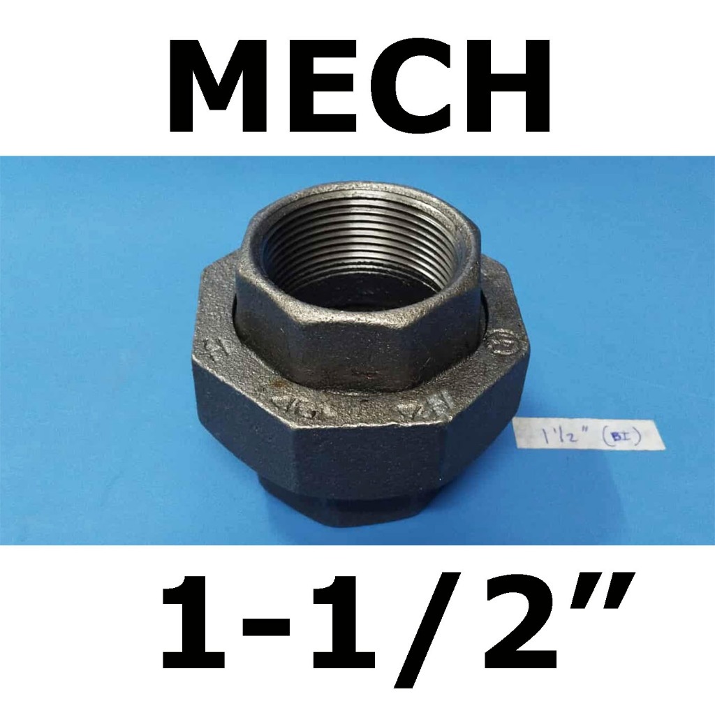 MECH BI UNION 1-1/2" SCH40 STANDARD BLACK IRON == BI UNION PATENTE 1-1/ ...