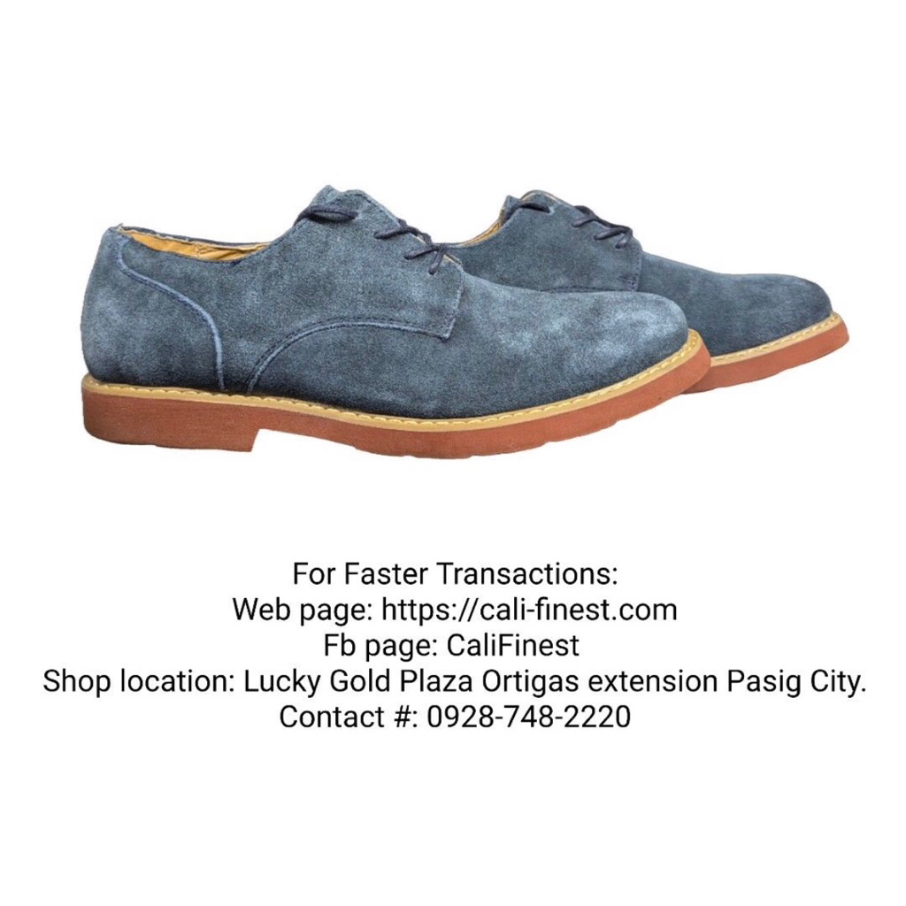 St. John’s Bay Navy Blue Suede Mens Shoes | Shopee Philippines