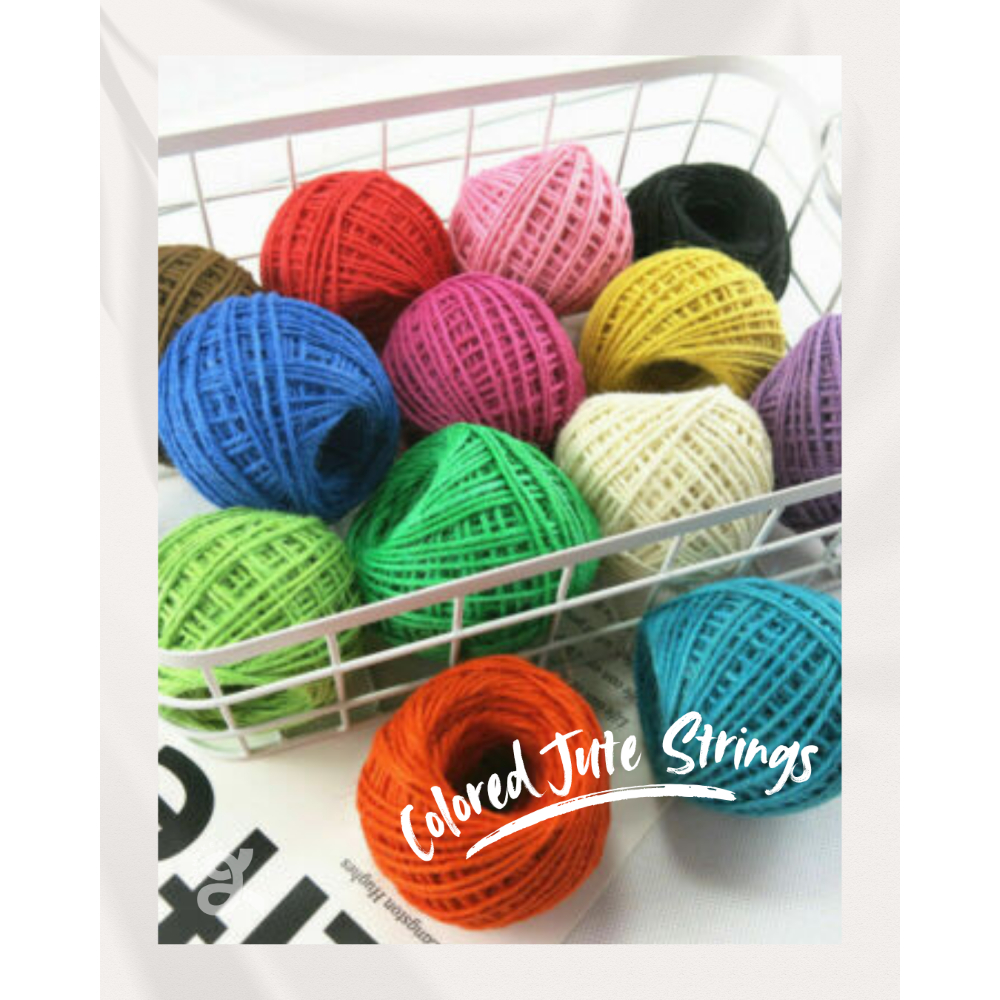 Natural & Colored Jute String Native Twine for Gift Wrapping, Gardening ...