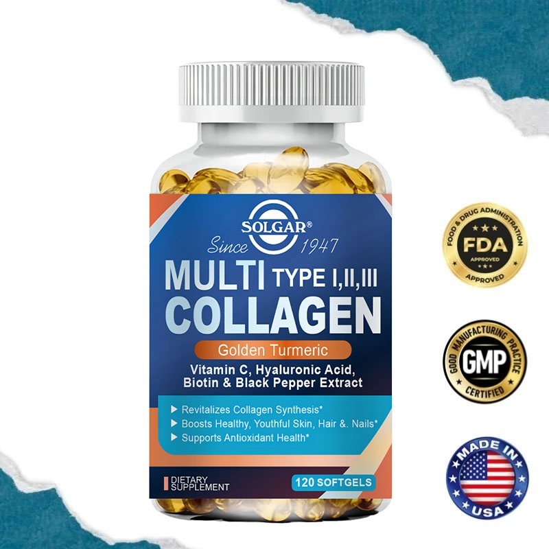 SOLGAR Multi Collagen Softgel Supplement Revitalizes Collagen Synthesis ...