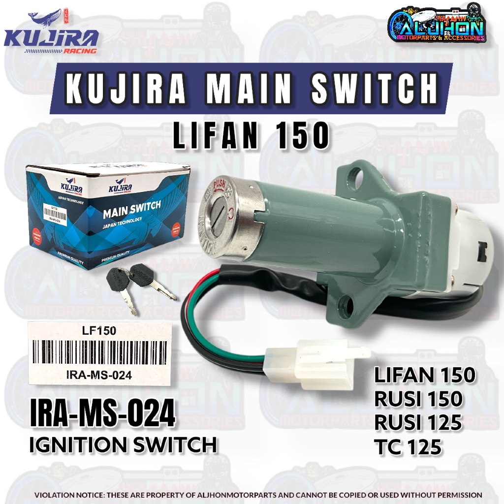 KUJIRA Lifan 150 / Rusi 150 / Rusi 125 TC125 Ignition Switch / Main ...