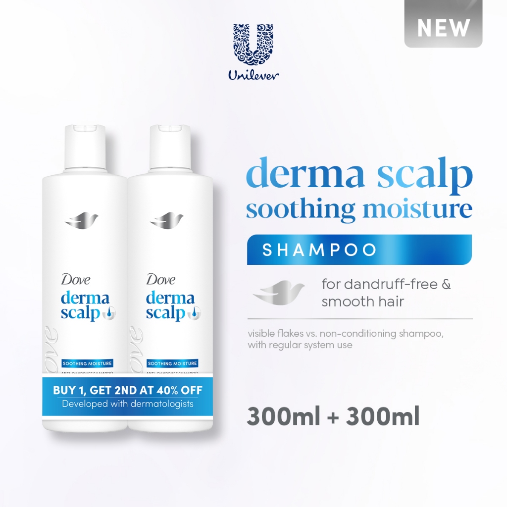 [BUY 1, GET 2ND AT 40% OFF] Dove Derma Scalp+ Anti-Dandruff Scalp ...