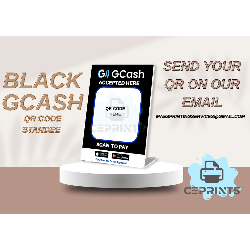 Black Gcash QR standee | Shopee Philippines