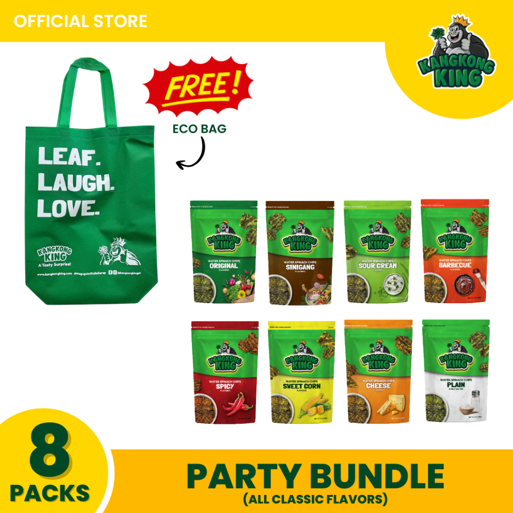 Kangkong Chips Party Bundle by Kangkong King 8 packs (all classic ...