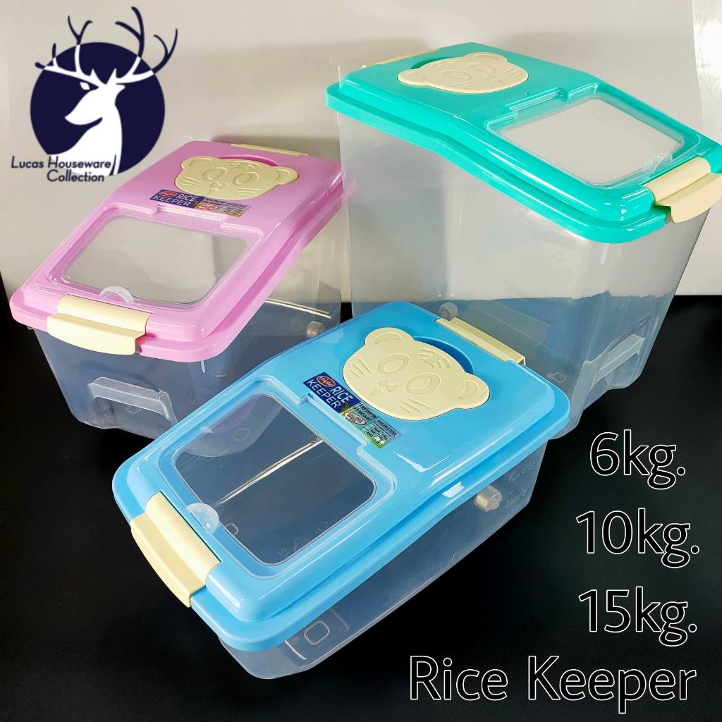 RICE KEEPER (6KG & 10KG & 15KG CAPACITY) RICE STORAGE / RICE BIN / RICE ...