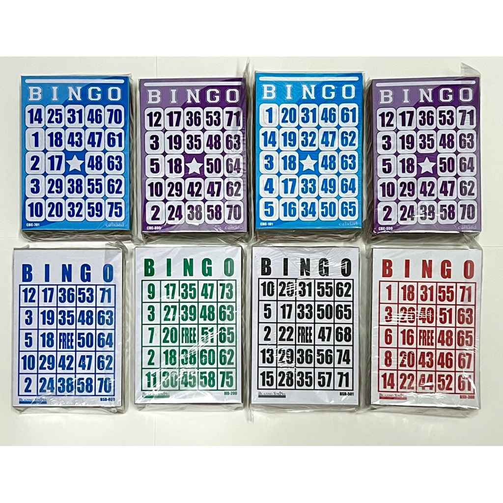 Bingo Card assorted colors in pack by 100pcs | Shopee Philippines