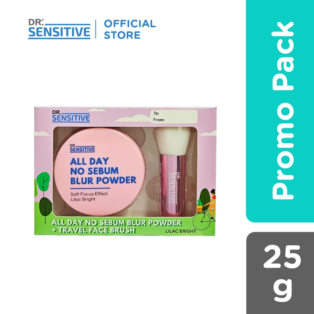 Dr. Sensitive All Day No Sebum Blur Powder LILAC BRIGHT 25g with Mini ...