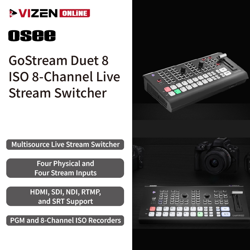 OSEE GoStream Duet 8 ISO 8-Channel Live Stream Switcher | Shopee Philippines