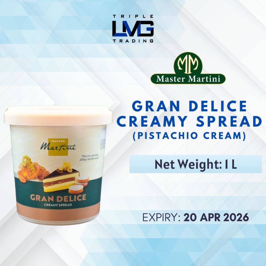 Pistachio Cream Master Martini Gran Delice Creamy Spread 1L | Shopee ...