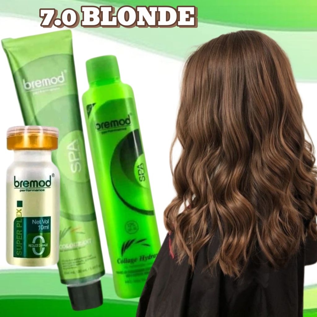 Blonde 7.0 Bremod Permanent Hair Color Dye Set 100ml | Shopee Philippines