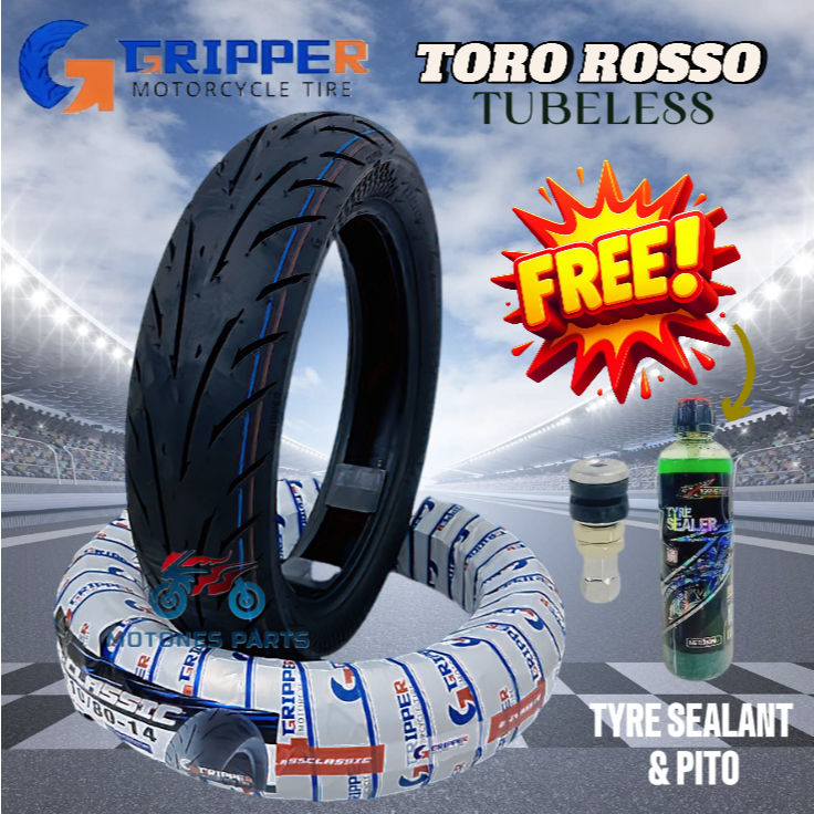 Gripper Torro Rosso Tubeless Tire Original Motorcycle with Free Tire ...
