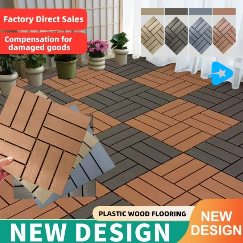 Plastic Interlocking Deck Tiles Waterproof Outdoor Flooring Decking ...