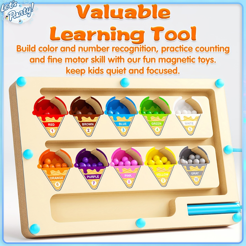 Montessori Magnetic Color Sorting Board Maze Game Enhances Color and ...